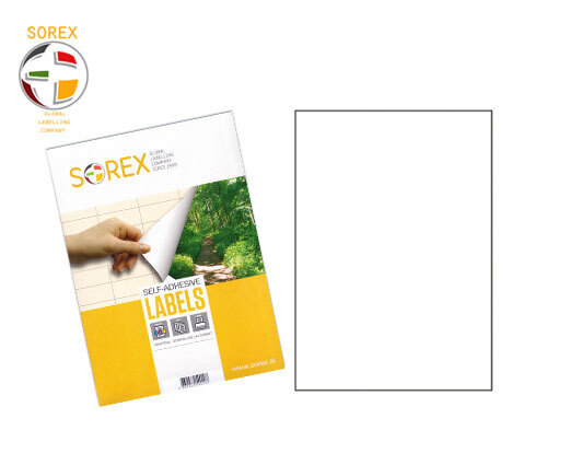 SOREX ΑΥΤΟΚΟΛΛΗΤΕΣ ΕΤΙΚΕΤΕΣ ΓΙΑ ΕΚΤΥΠΩΤΗ A4 210X297 100Φ 1 ΕΤΙΚΕΤΑ ΑΝΑ ...