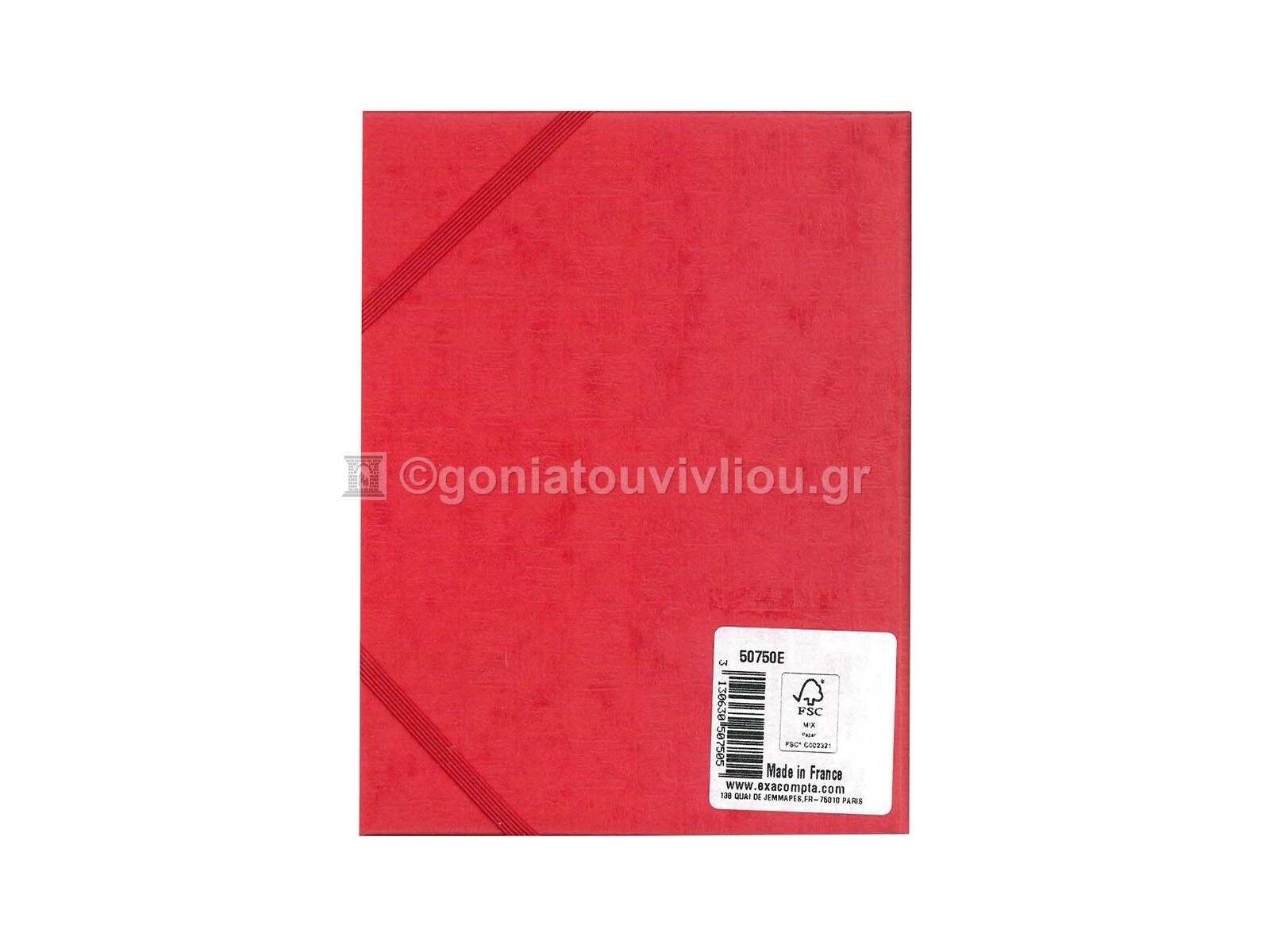EXACOMPTA ΝΤΟΣΙΕ ΜΕ ΛΑΣΤΙΧΟ ΤΥΠΟΥ ΠΡΕΣΠΑΝ 12x16cm 50750E ΚΟΚΚΙΝΟ ...